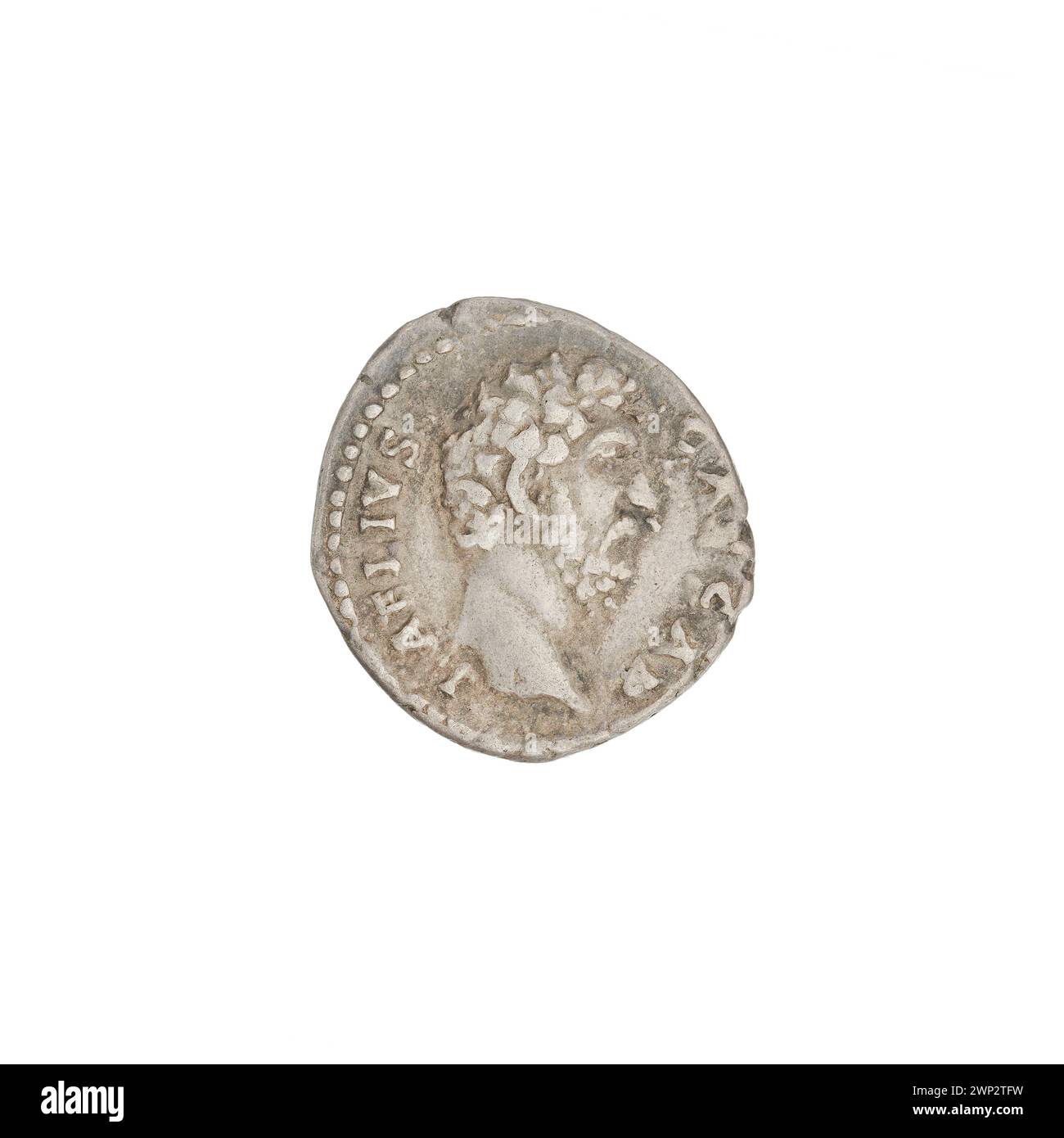 A Roman denarius from 137 CE under Eliusz depicting the personification ...