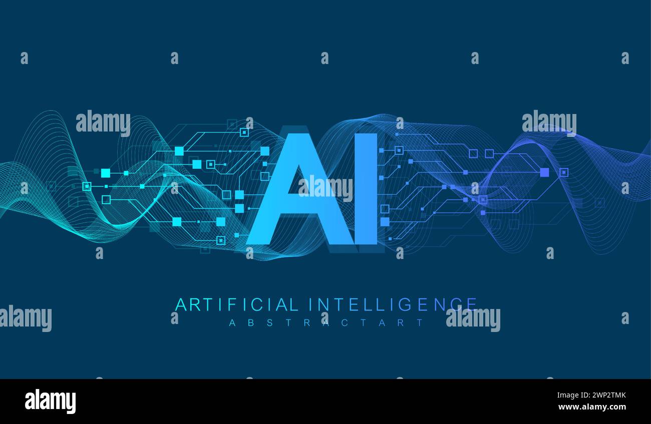 Artificial intelligence and machine learning vector symbol. Artificial ...