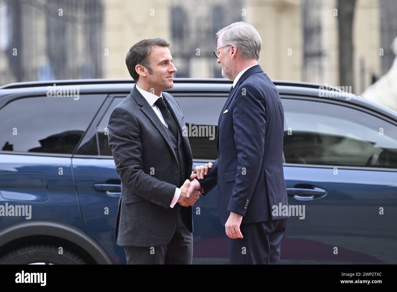 Prague, Czech Republic. 05th Mar, 2024. French President Emmanuel ...