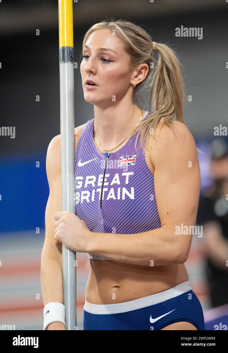 Molly Caudery of Great Britain competing in the Pole Vault final at the ...