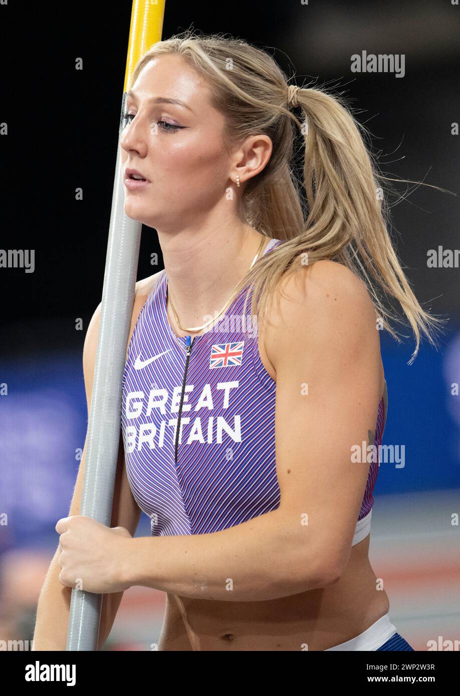 Molly Caudery of Great Britain competing in the Pole Vault final at the ...