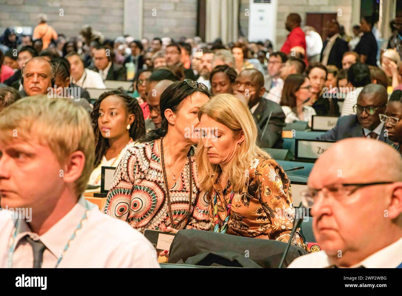 Delegates follow proceeding during the 6th United Nations Environment ...