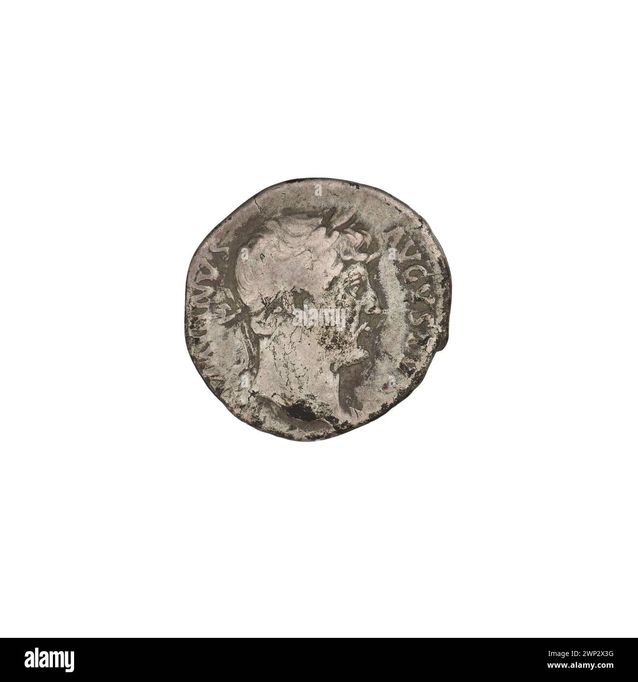 Roman silver denarius of Emperor Hadrian (117–138 CE), minted 125–128 ...