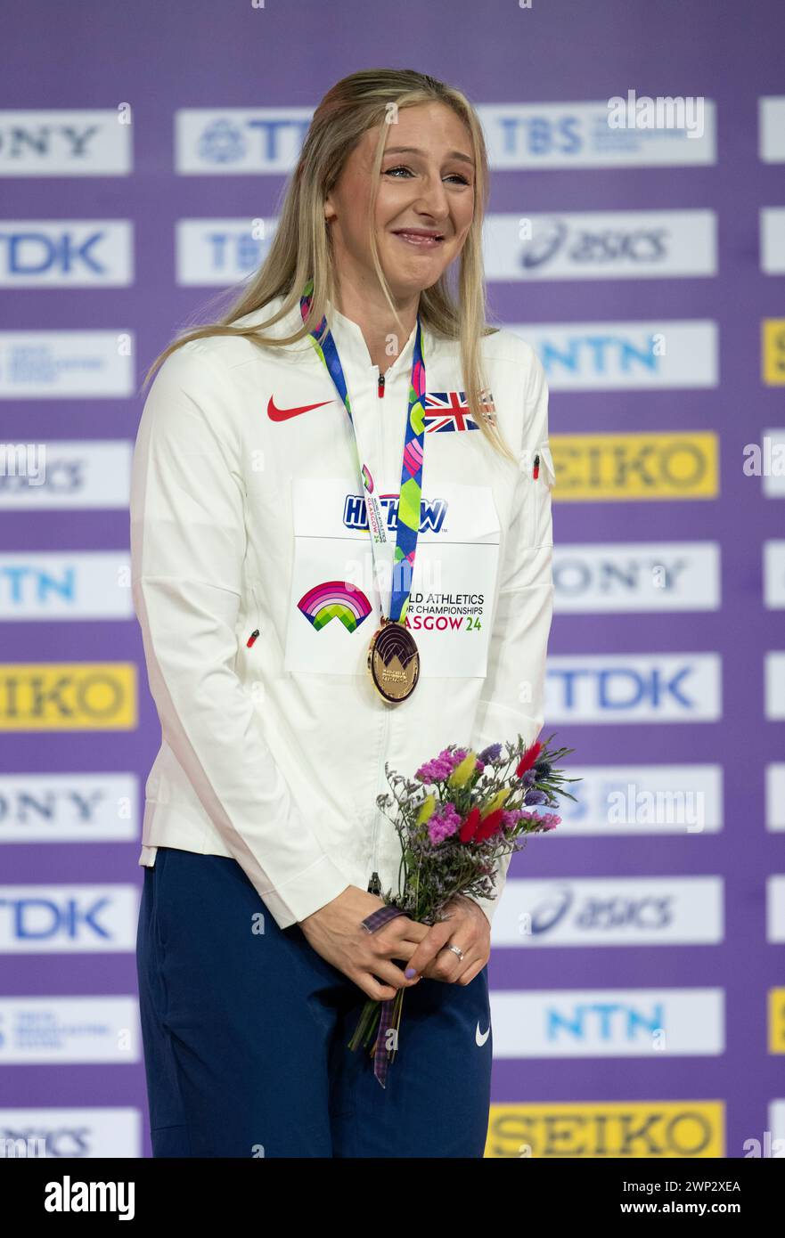A little tear from Molly Caudery of Great Britain during the gold medal ...
