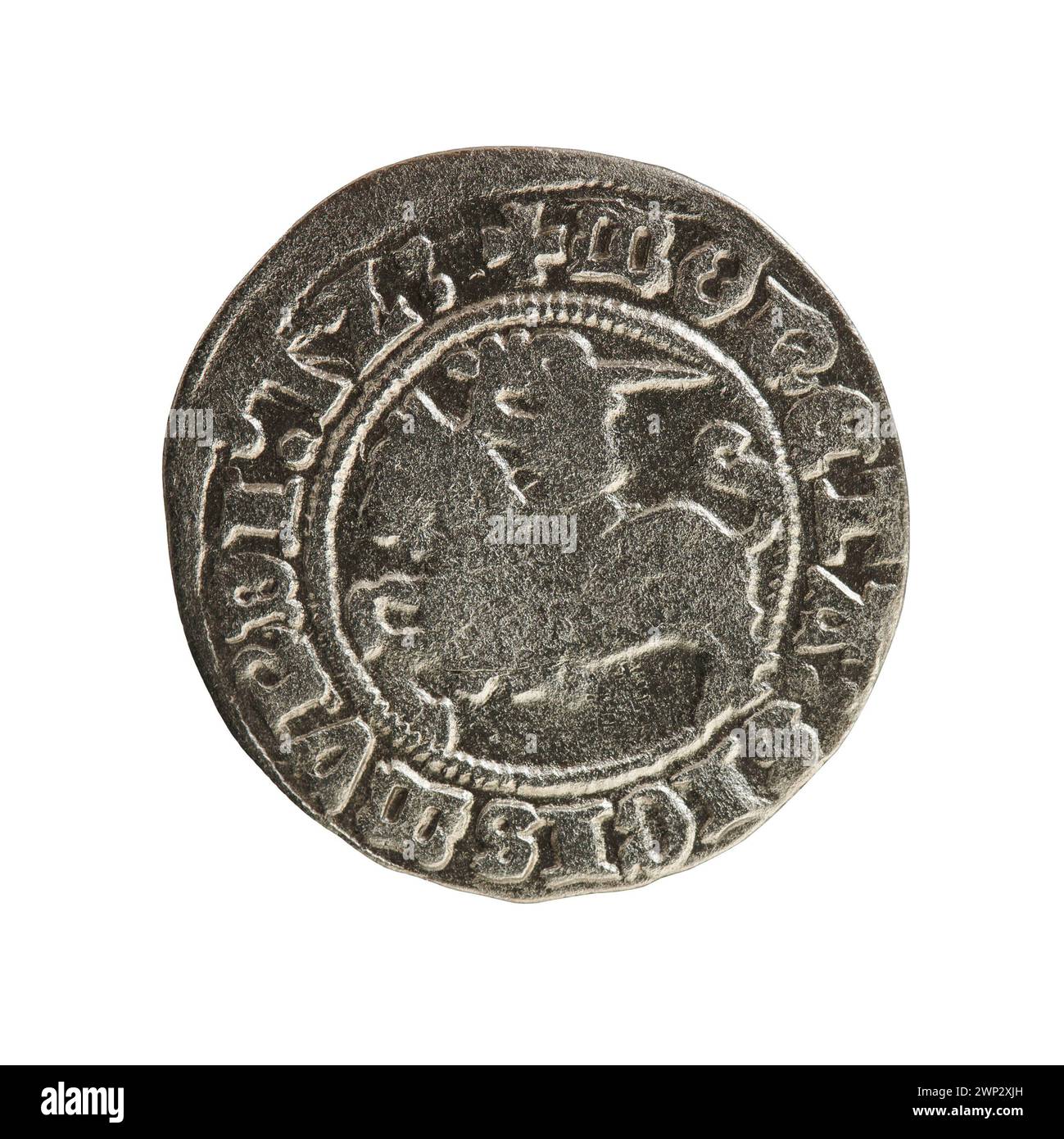 Lithuanian penny minted under King Zygmunt I Stary in 1512, showing ...