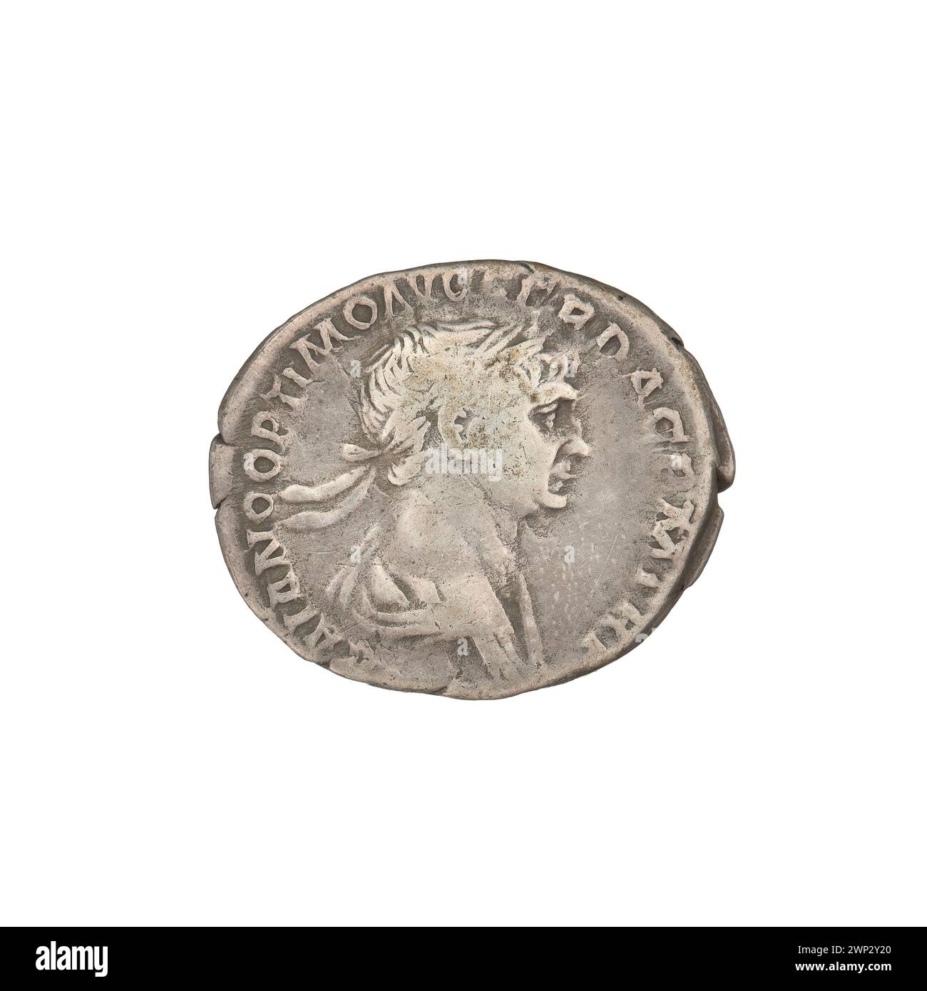 Denarius coin issued under Roman Emperor Trajan between 112-117 CE ...