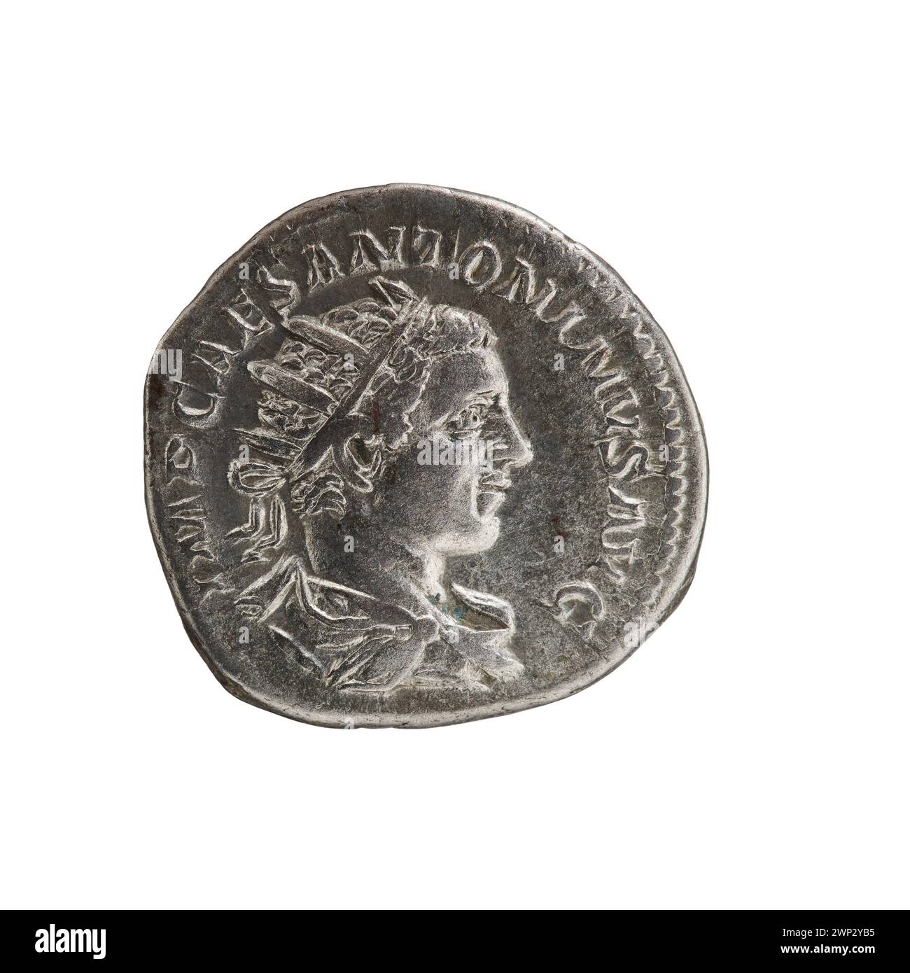 Antoninate coin from 219 CE issued under Emperor Heliogabal ...