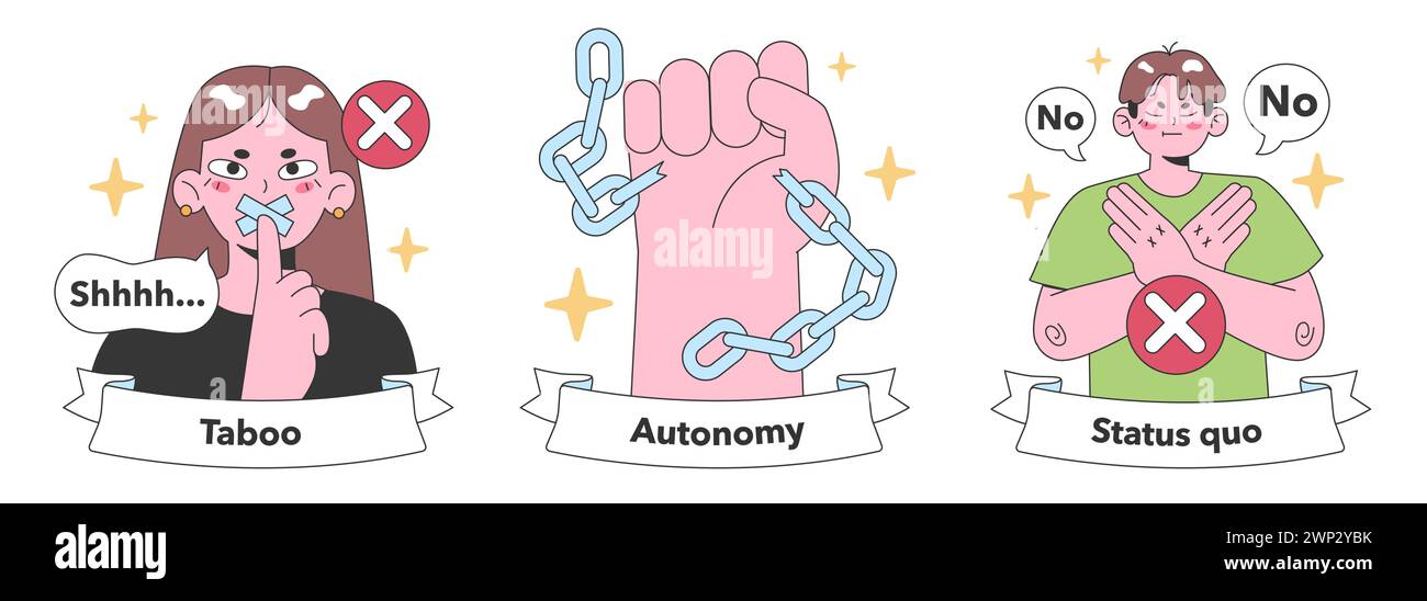 Nonconformism visuals depicting taboo defiance, yearning for autonomy ...