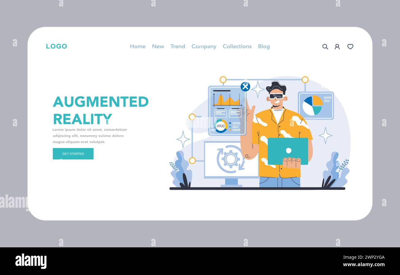 Virtual Enhancement web or landing page. Augmented reality for ... Virtual Enhancement web or landing page. Augmented reality for ...