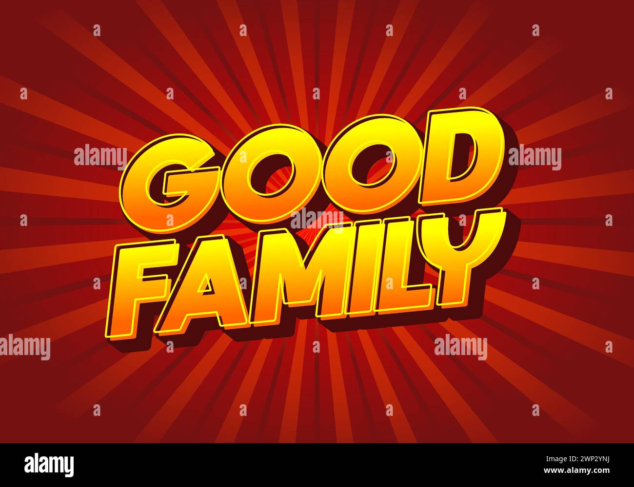 Good family. Text effect design with eye catching color and 3D effect ...