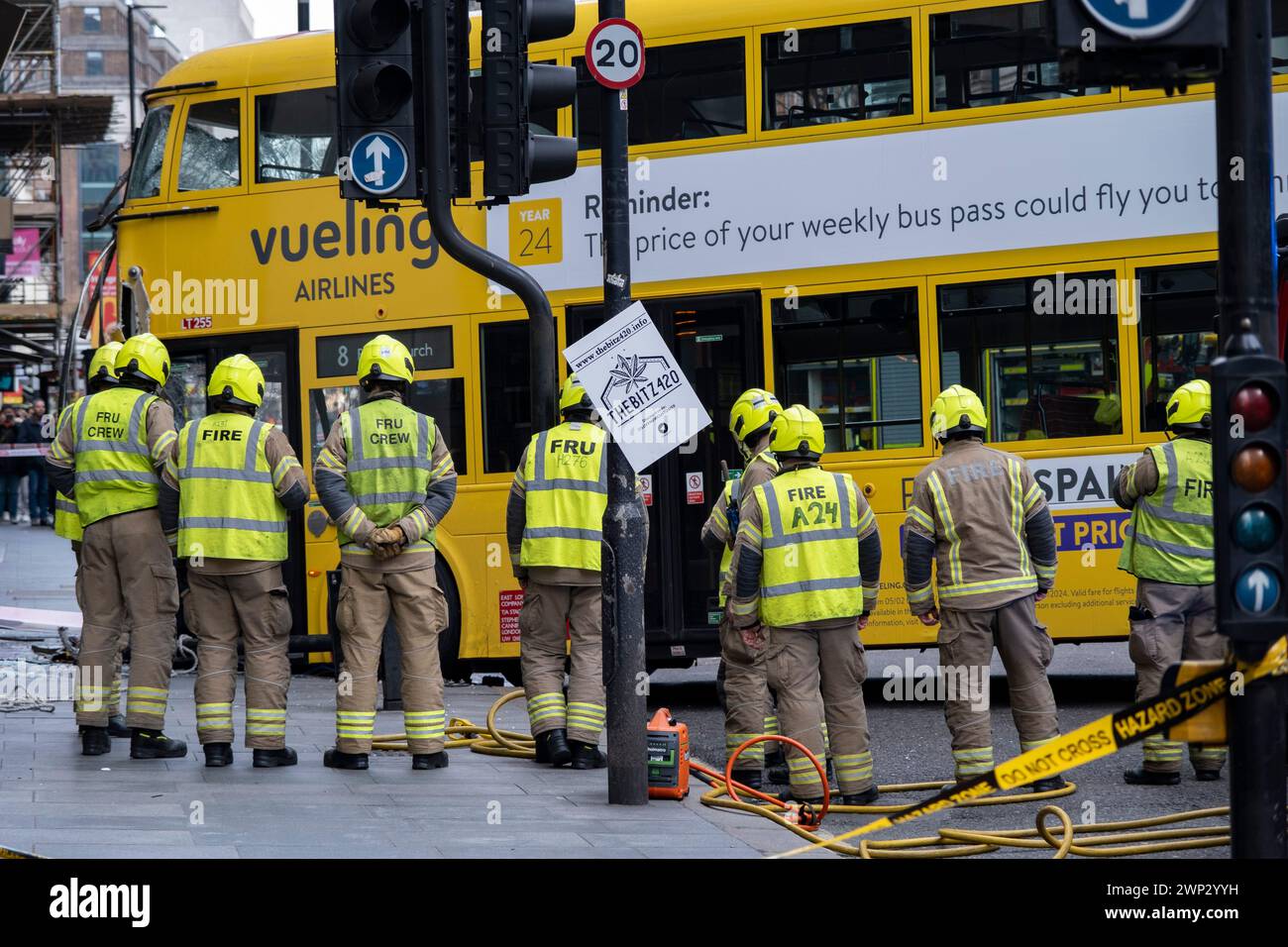 Aftermath of a double-decker bus crash which took place on New Oxford ...