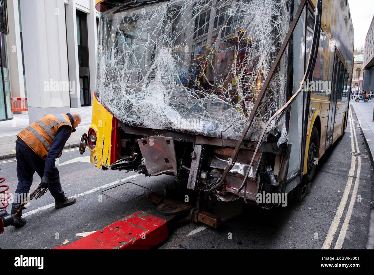 Aftermath of a double-decker bus crash which took place on New Oxford ...