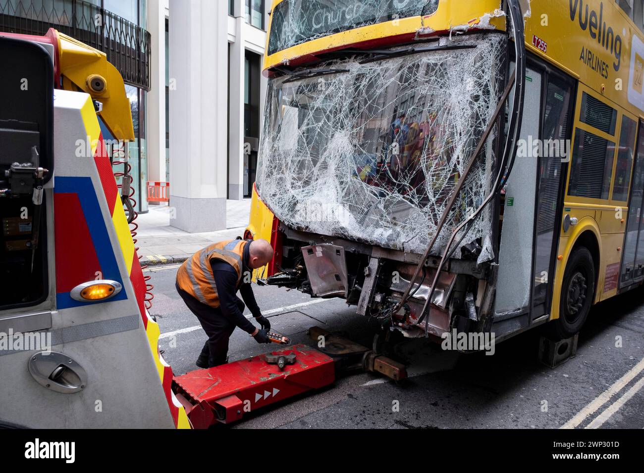 Aftermath of a double-decker bus crash which took place on New Oxford ...