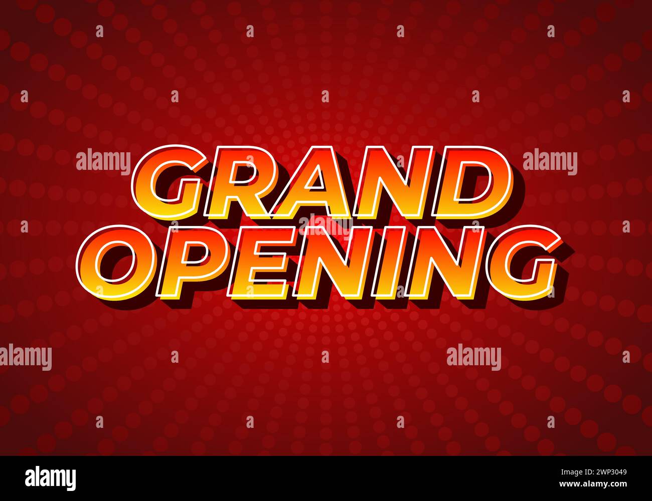 Grand opening. Text effect design in 3D look with eye catching colors ...