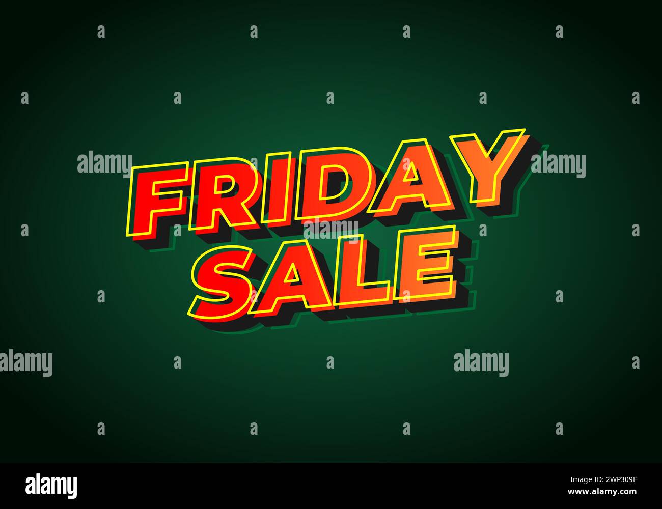 Friday sale. Text effect design in 3D look with eye catching color ...