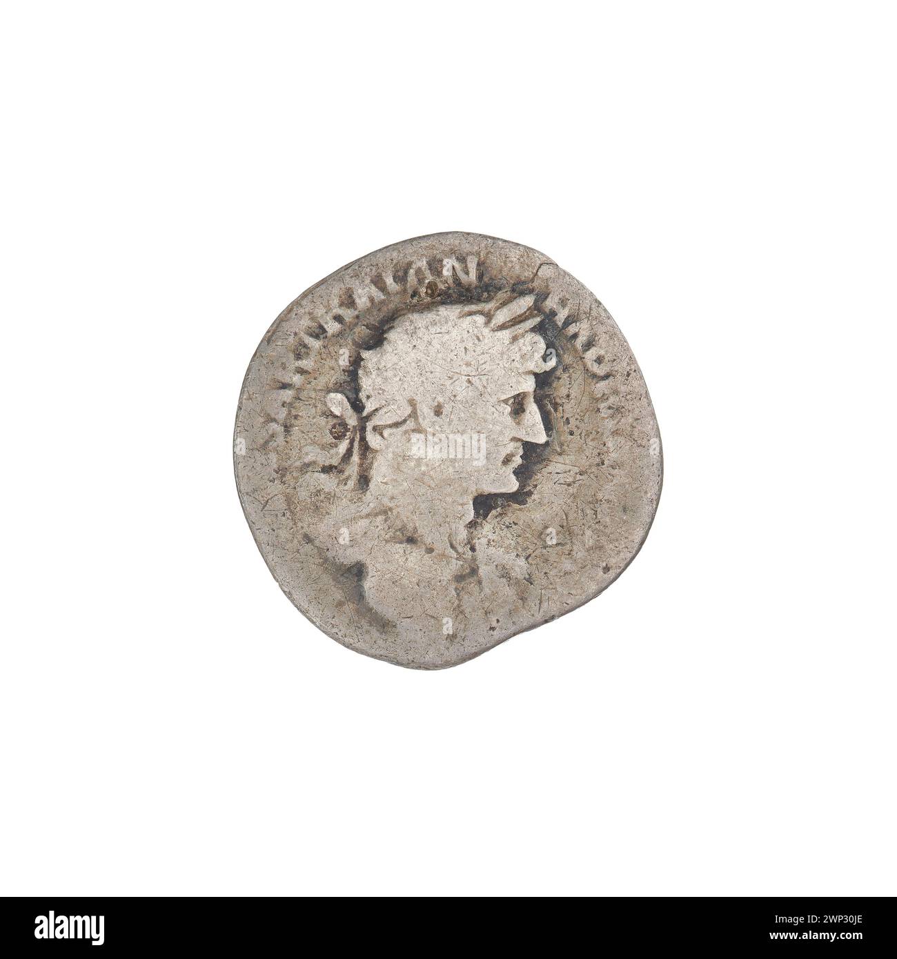 Roman silver denarius from Emperor Hadrian's reign (119-122 AD ...