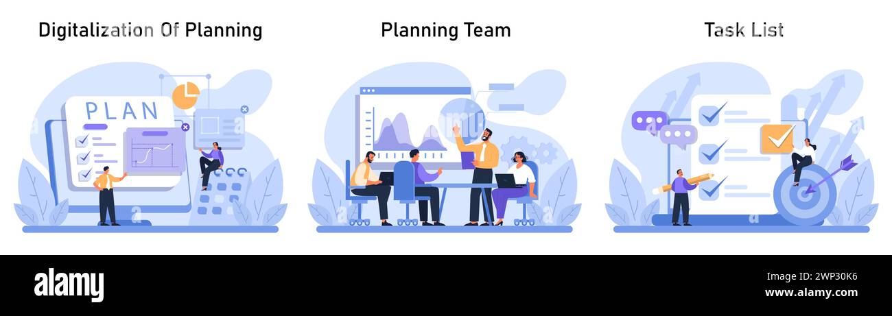 Planning Process set. Transition from manual to digital planning ...