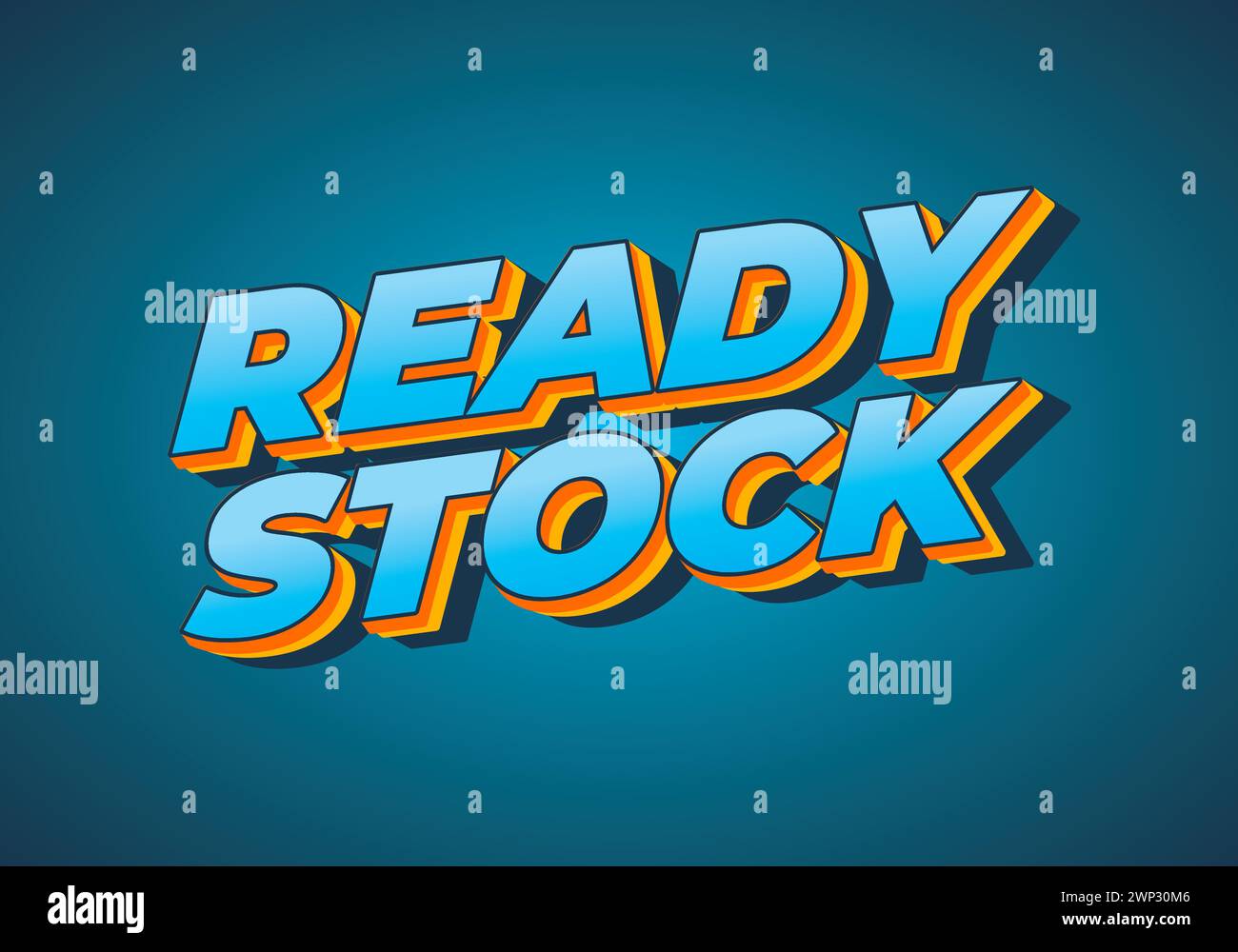Ready stock. Text effect design in 3D look with eye catching colors ...