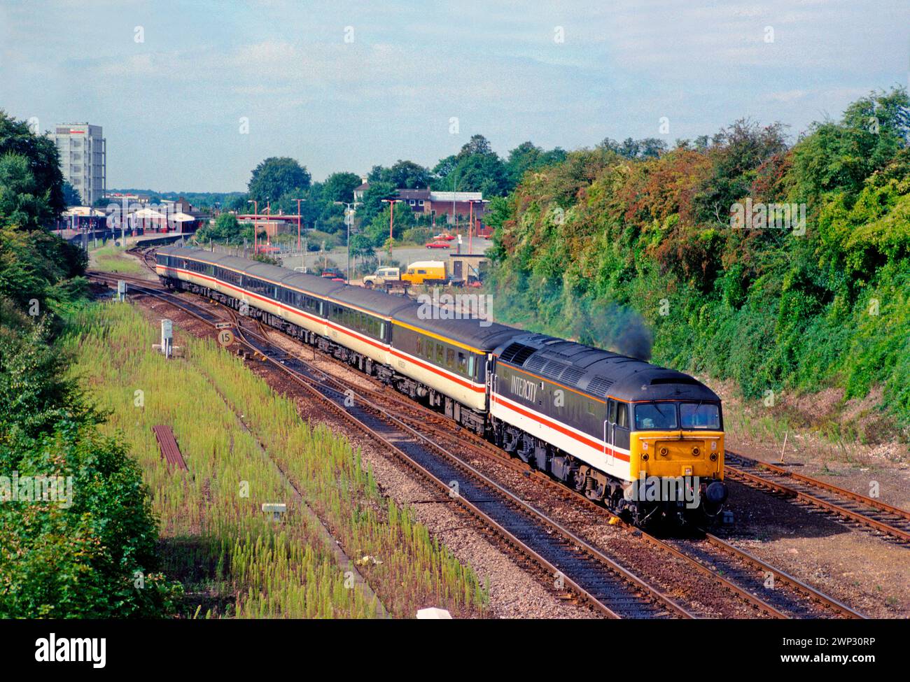 A Class 47 diesel locomotive number 47817 working an Intercity service ...