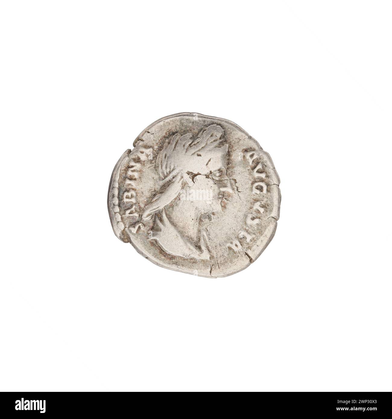 Roman denarius from 134-138 featuring Emperor Hadrian (76-138) and ...
