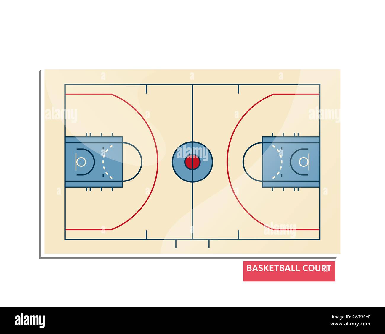 Down court Stock Vector Images - Alamy