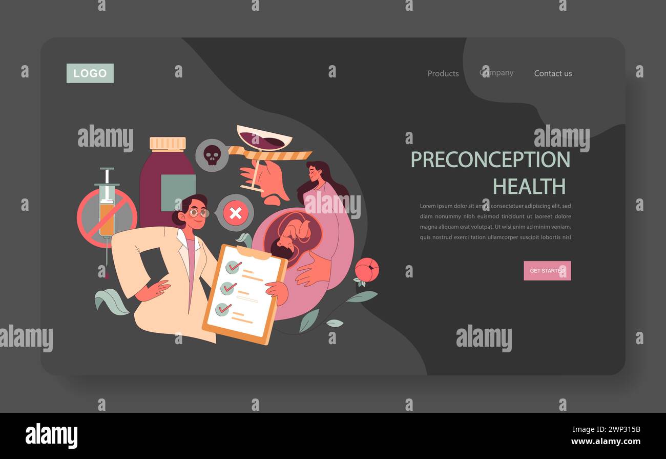 Preconception Health concept. A dedicated doctor educates about risks ...