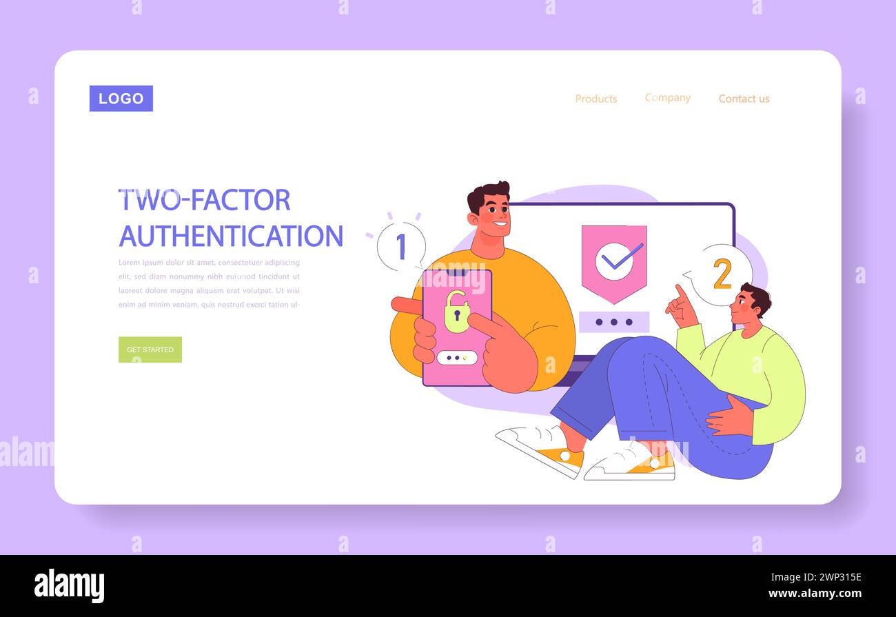 Two-Factor Authentication concept. Smiling user secures his device with ...