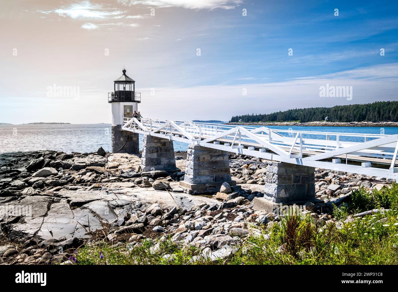 Marshall Point Lighthouse from 1832, Penobscot Bay, Port Clyde, Maine ...