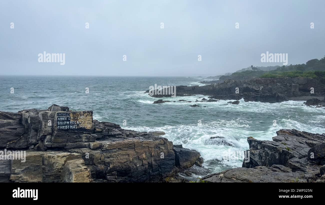 The Portland Head Light Cliffs in Portland, Maine, USA Stock Photo - Alamy