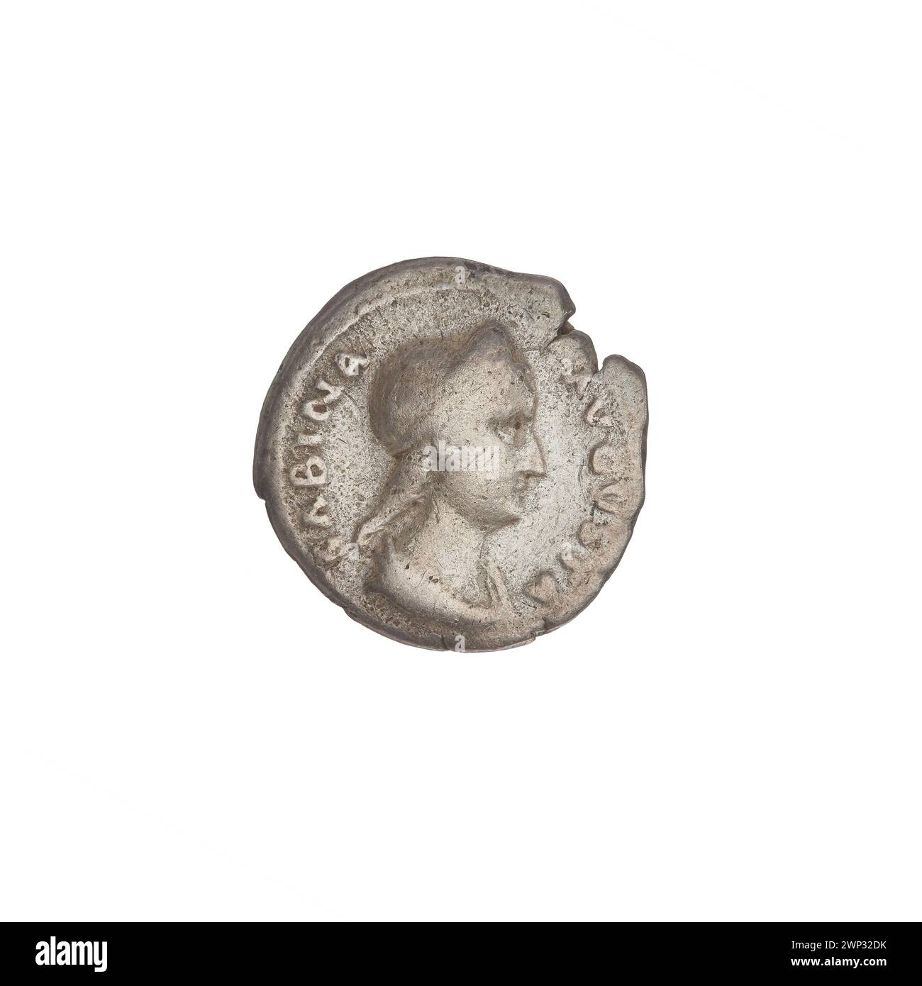 Denarius coin minted under Emperor Hadrian and Empress Sabina from 134 ...