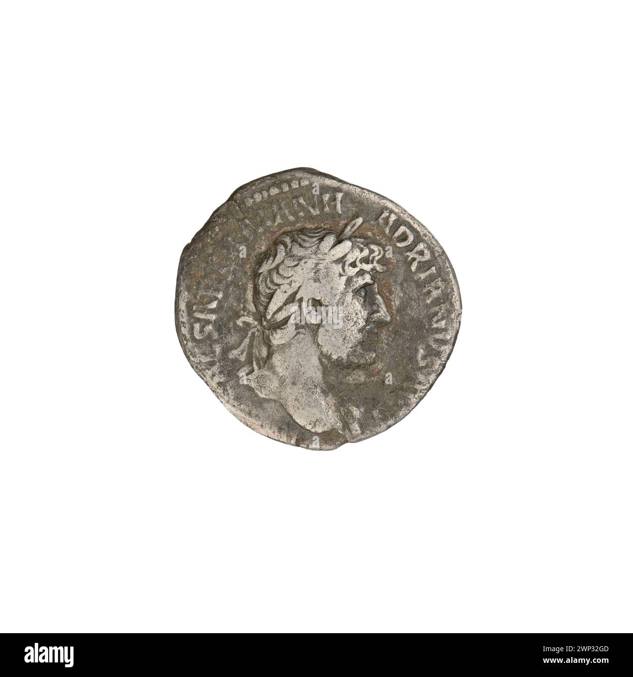 Denarius from 128-132 AD under Hadrian showing ships, heads, oars, and ...