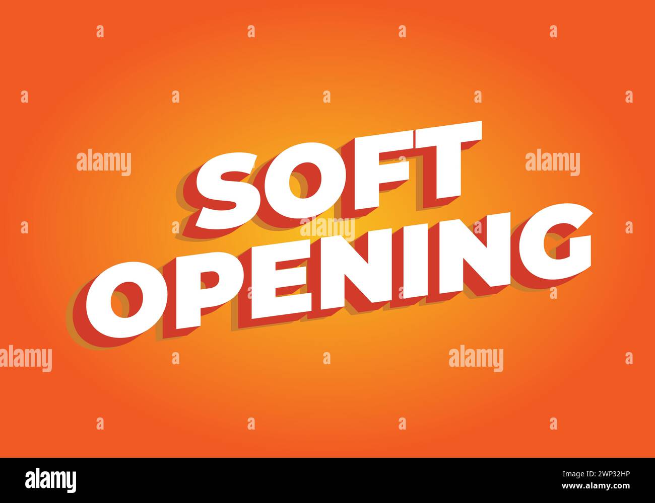 Soft opening. Text effect design in 3D look and eye catching colors ...