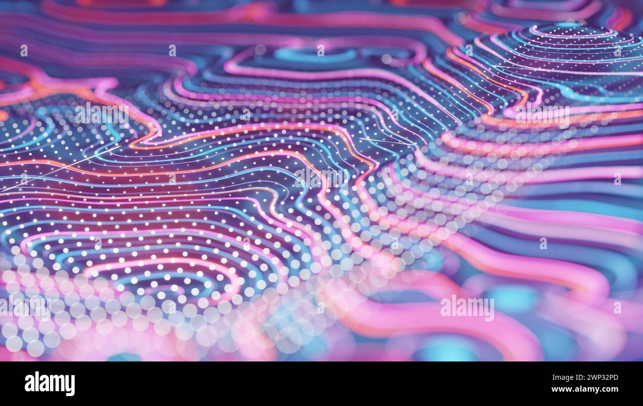 Neon retro wave, a vibrant and nostalgic aesthetic reminiscent of the ...