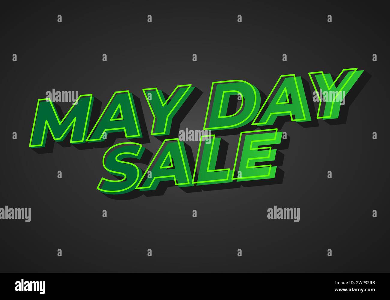 May day sale. Text effect design in 3D look effect with eye catching colors Stock Vector Image ...