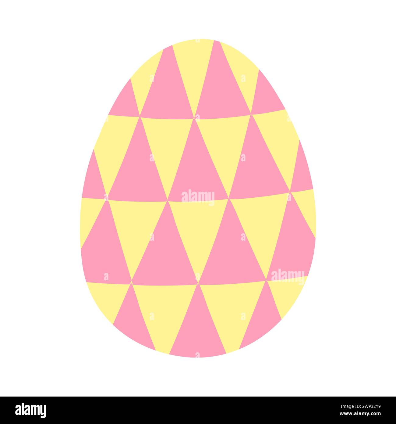 Egg with triangle geometric pattern, Easter holiday design element ...