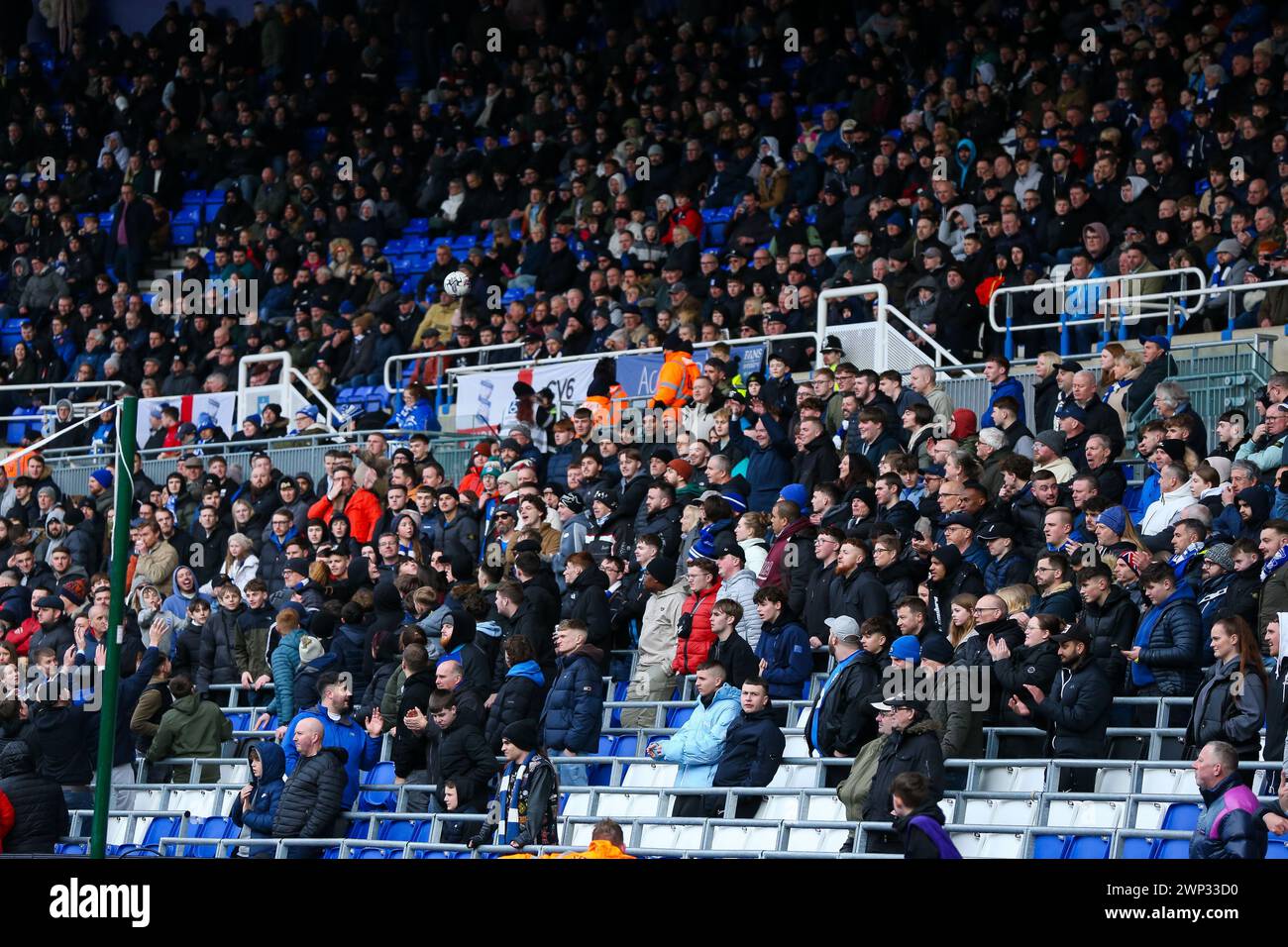 Birmingham City supporters in the stands during the Sky Bet ...