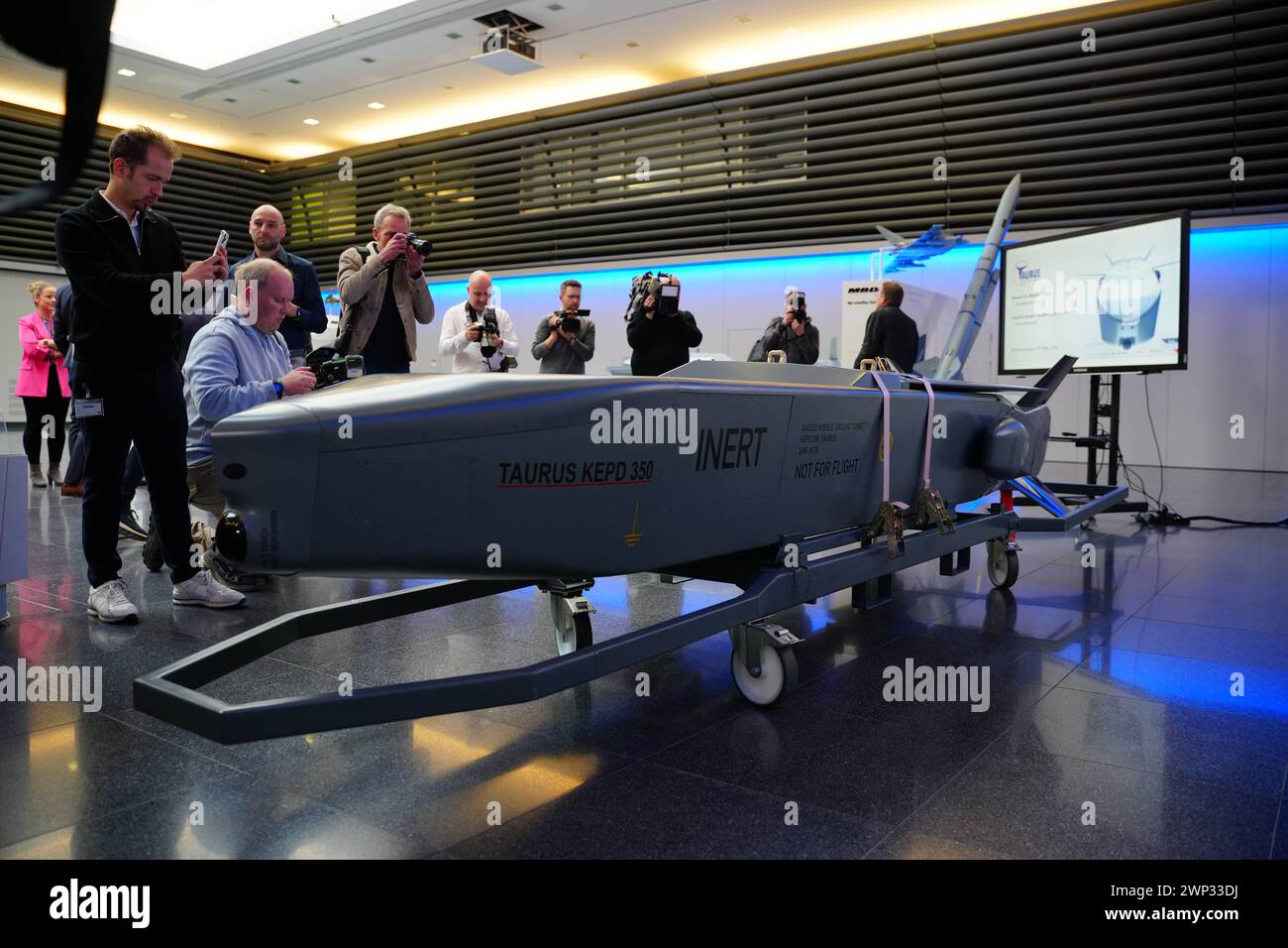 Schrobenhausen, Bavaria, Germany - March 5, 2024: Guided missile Taurus ...