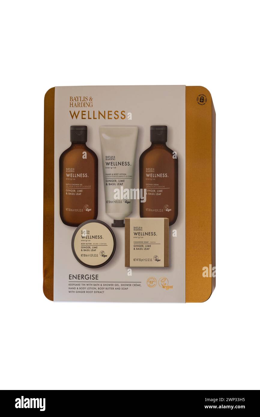 Baylis & Harding Wellness Luxury Body Care Gift Set isolated on white ...