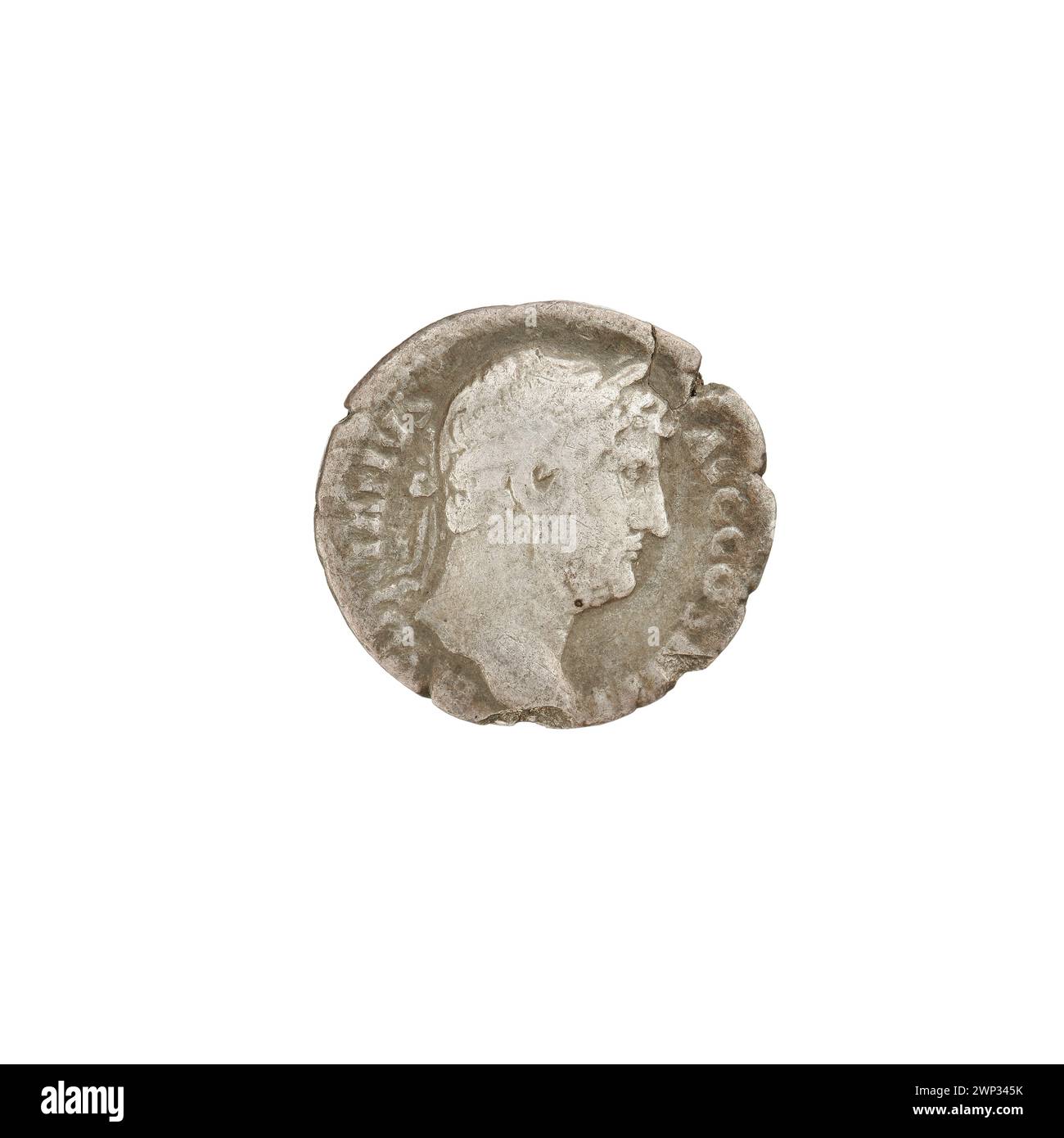 A Roman denarius minted 134–138 AD under Emperor Hadrian depicts Pietas ...
