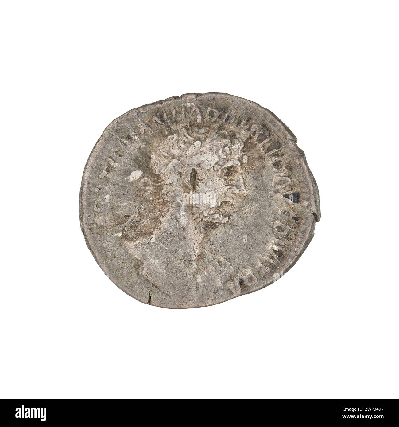 Hadrian's silver denarius from 117 AD features his laureate bust on the ...