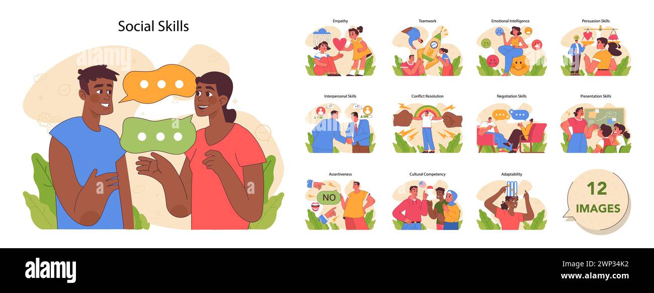 Social skills set. Skillset required for successful socialization ...