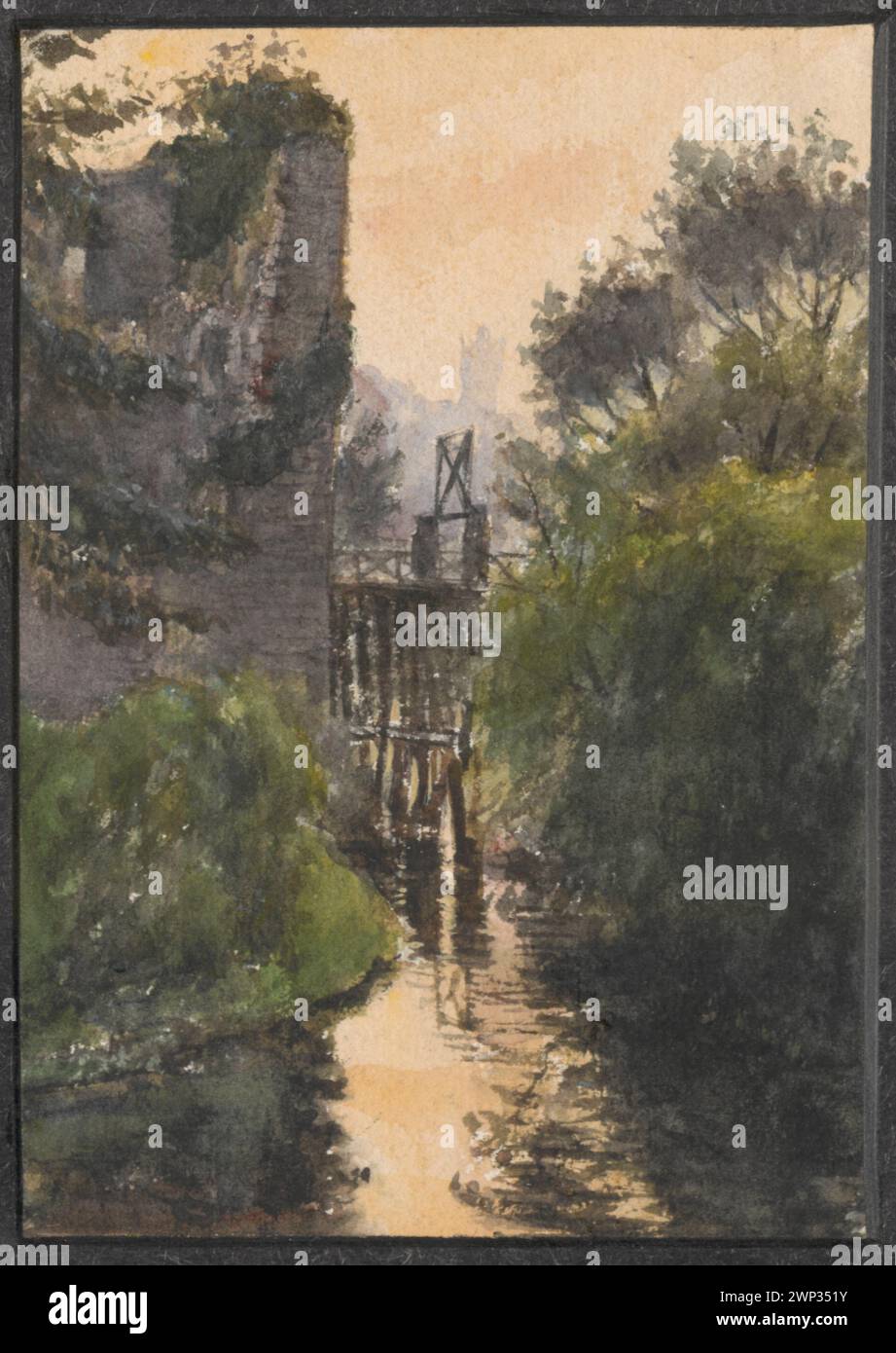 Castle moat; Spieler, Marie (1845-1913); 1870-1913 (1870-00-00-1913-00 ...