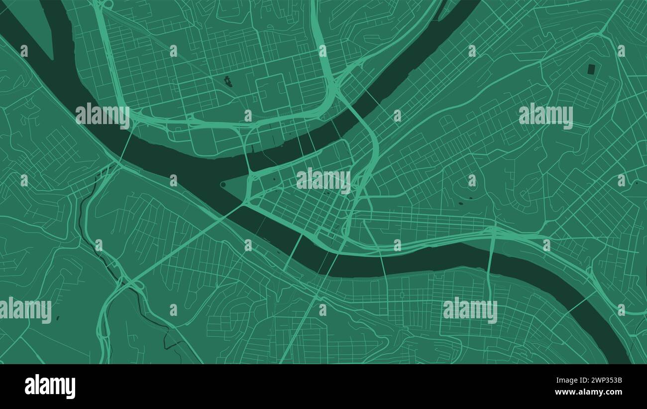 Background Pittsburgh map, Pennsylvania, United States, green city ...