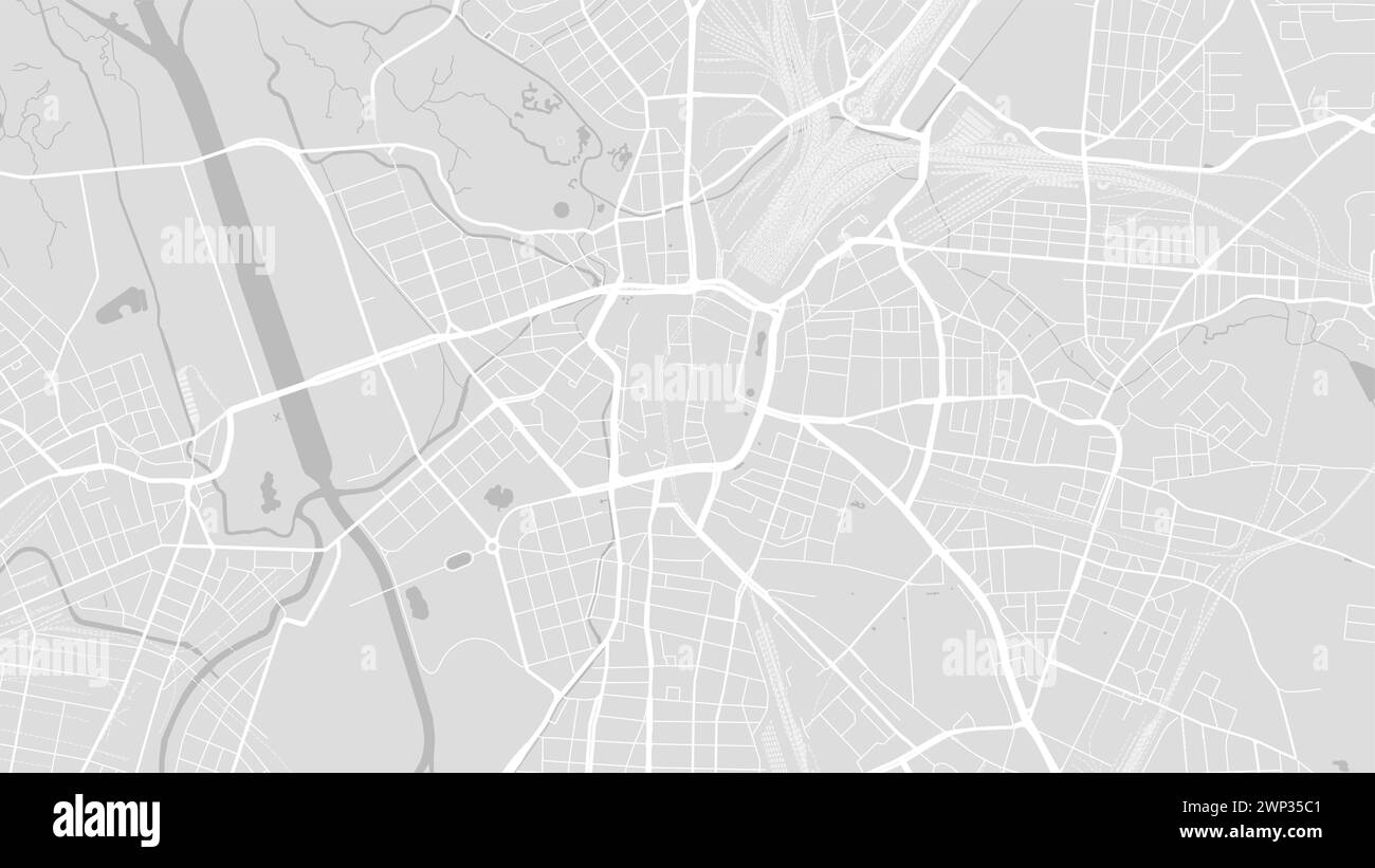 Map of Leipzig, Germany. Detailed city vector map, metropolitan area ...