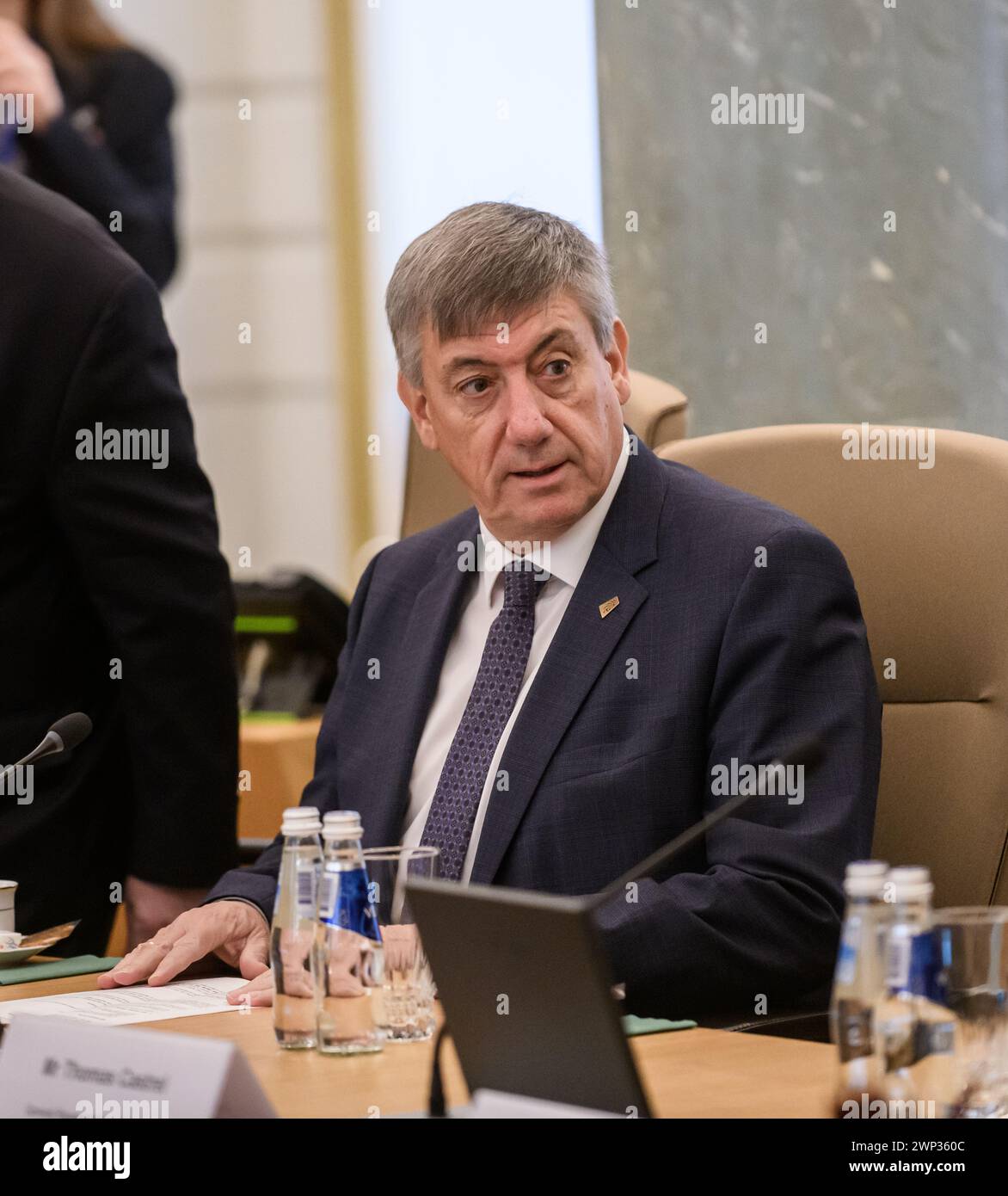 RIGA, Latvia. 5th Mar, 2024. Jan Jambon (at photo), Minister President ...