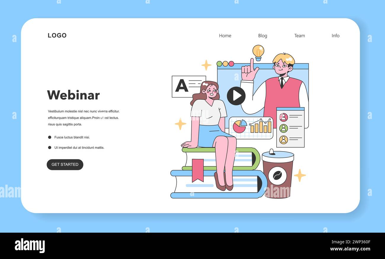 Watching a tutorial Stock Vector Images - Alamy