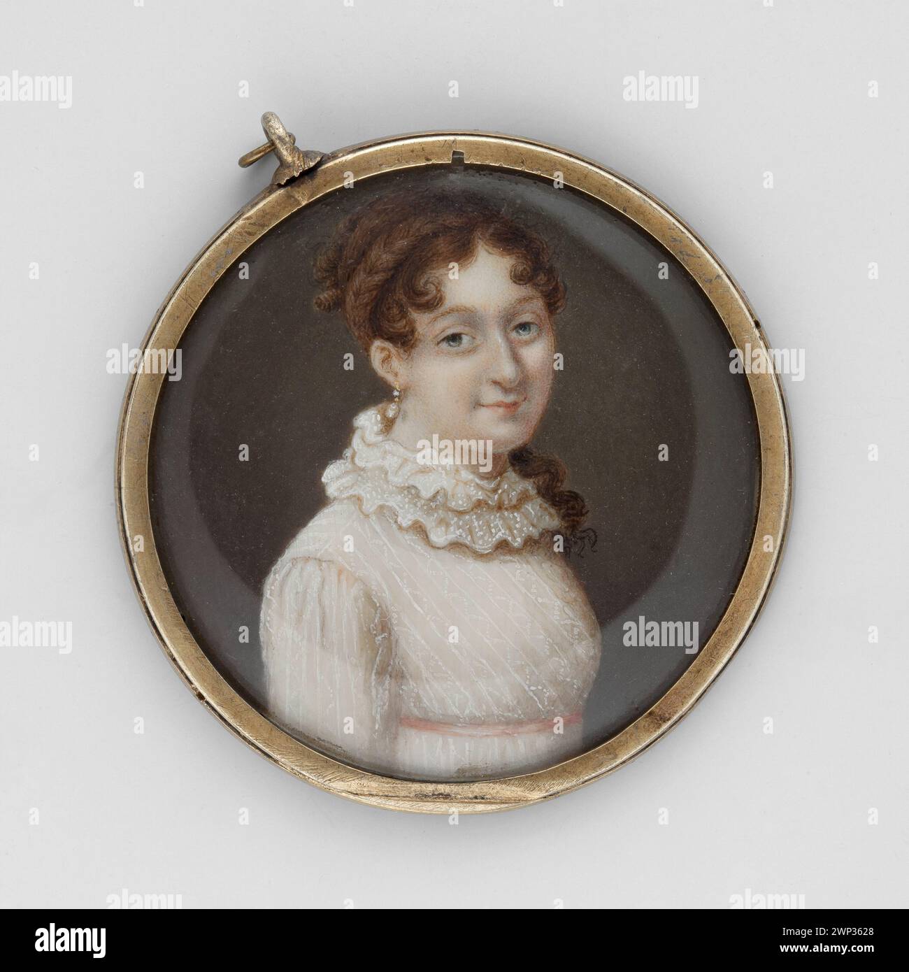 Portrait of a woman in a white double dress Krez; 1820 (1820-00-00-1820 ...