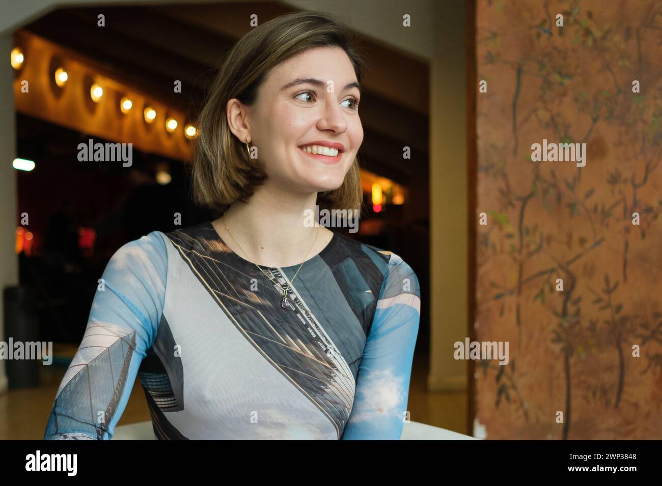 Júlia Roch attends the presentation of the play LA MADRE at the Pavon ...