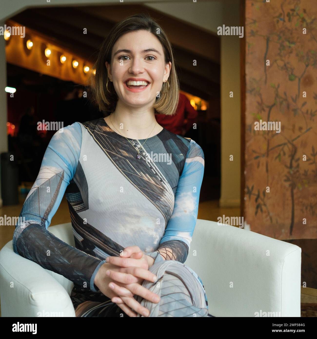 Júlia Roch attends the presentation of the play LA MADRE at the Pavon ...