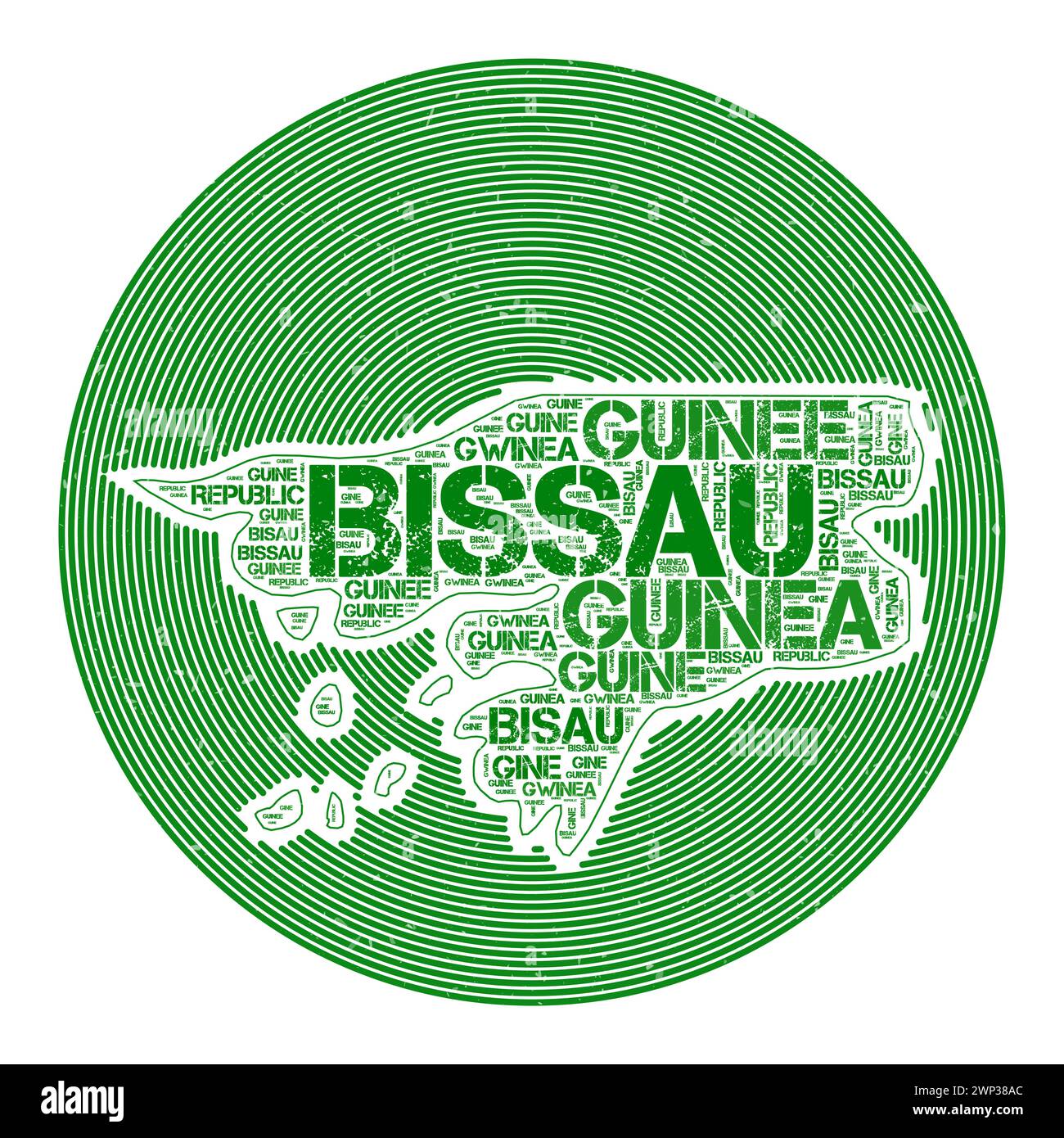 Guinea-Bissau vector image. Country round logo design. Guinea-Bissau ...